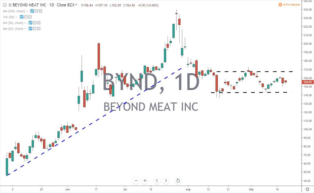 Beyond Meat BYND Setting Up New Position Trade