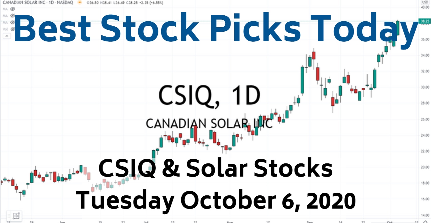 Best Stock Picks Today | CSIQ-Solar Stocks 10-6-20