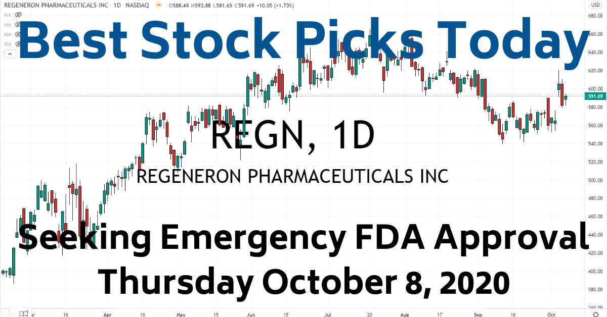 Best Stock Picks Today | REGN Seeks FDA Approval 10-8-20